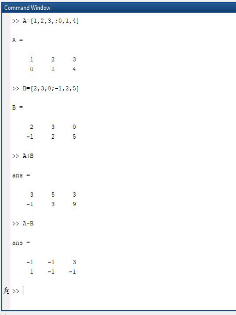 MATLAB Assignment1 Answers | PDF
