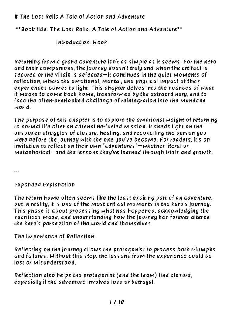 The Lost Relic A Tale of Action and Adventure | PDF | Hero