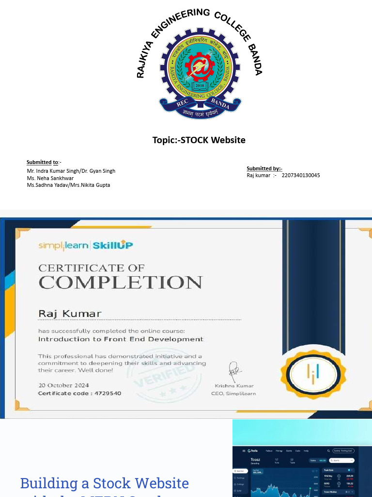 Building a Stock Website With the MERN Stack[1][1 ...