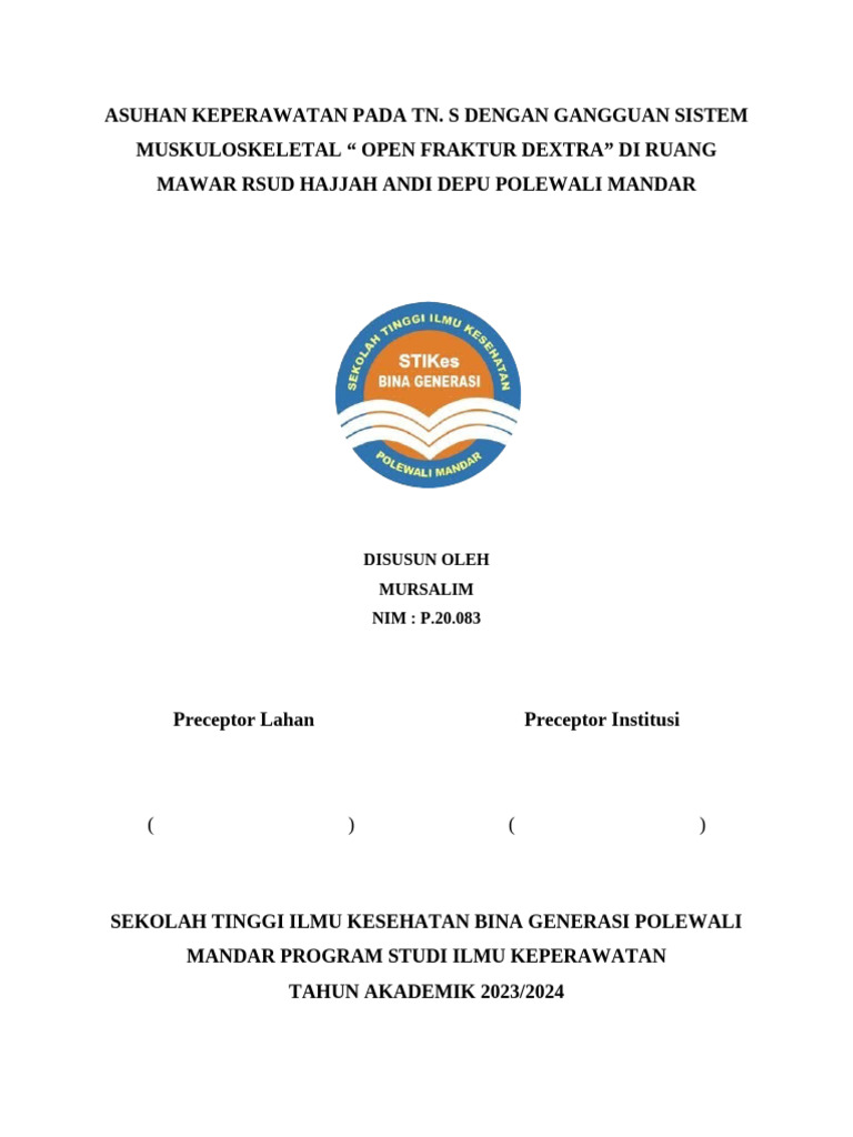 Laporan Mawar Open Fraktur Dextra | PDF
