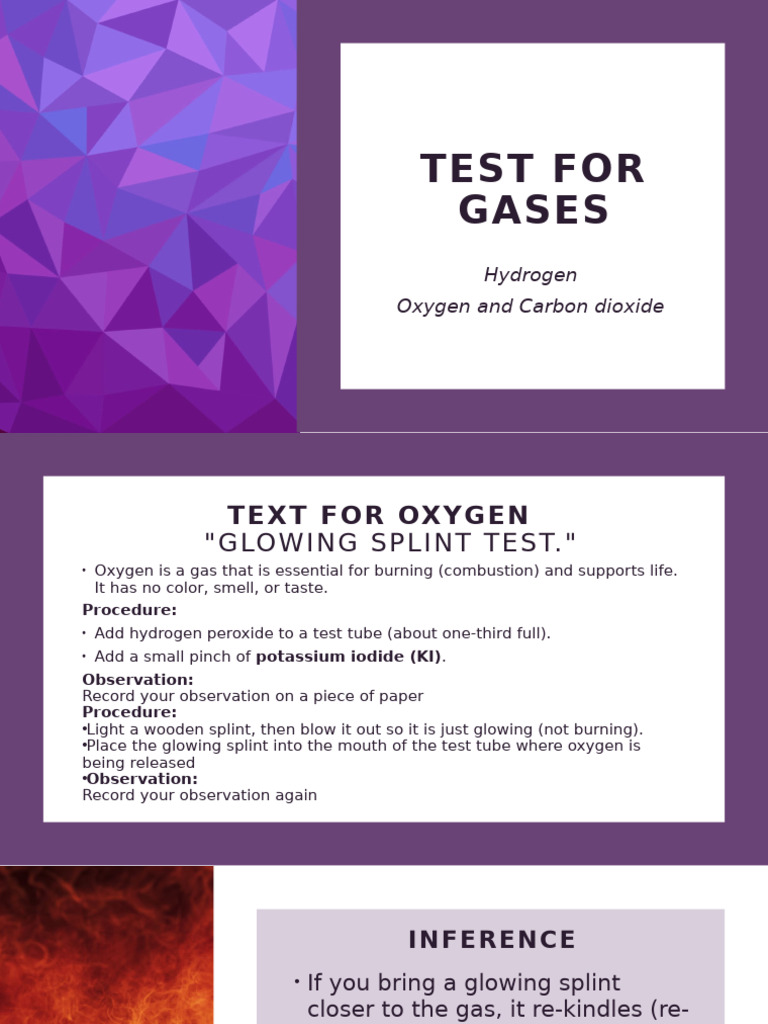 Test for Gases | PDF | Sodium Hydroxide | Chemical Reactions