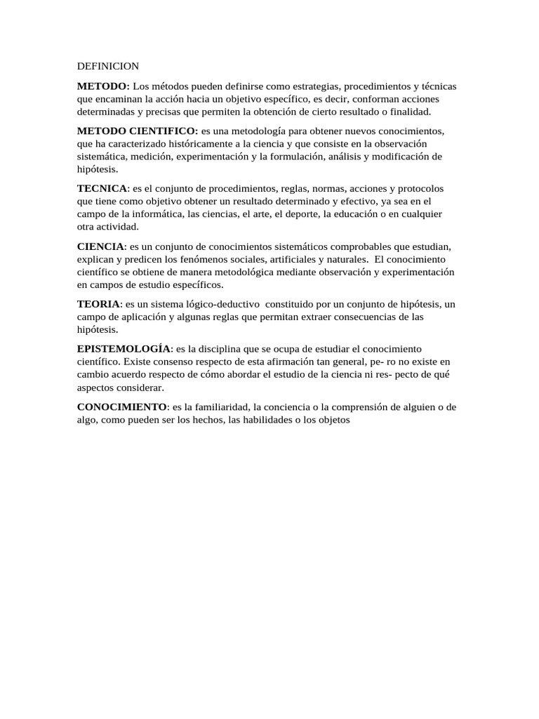 Tarea Definicion de Conceptos | PDF