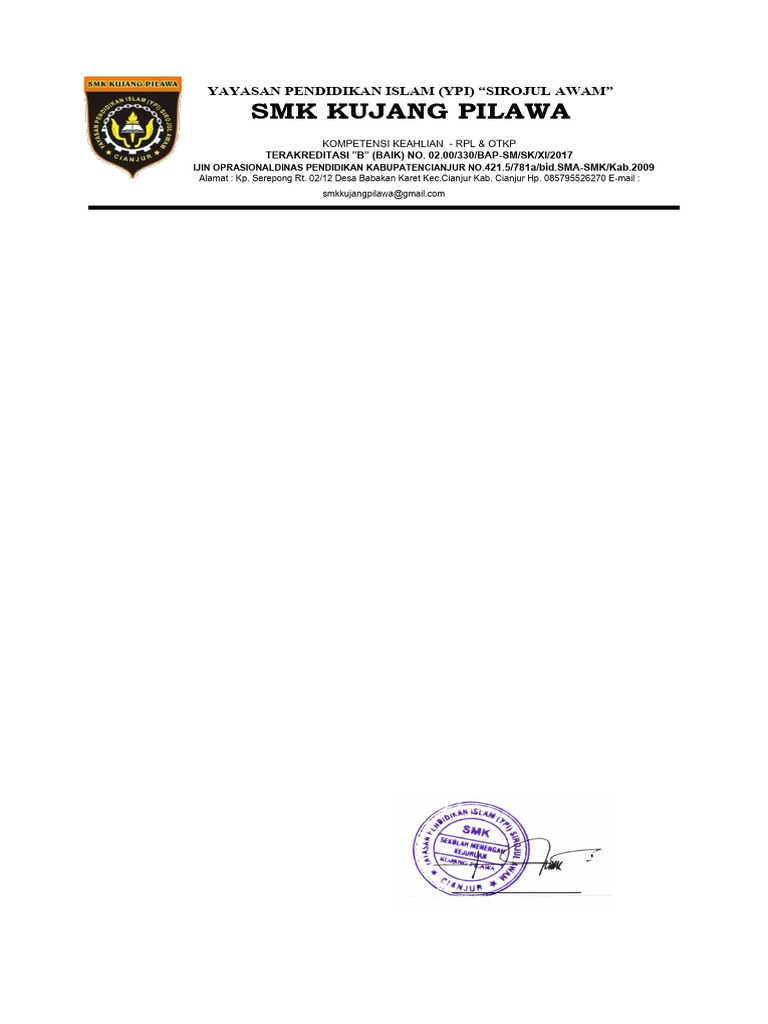 SK Pembagian Tugas Mengajar PTK 2022 | PDF