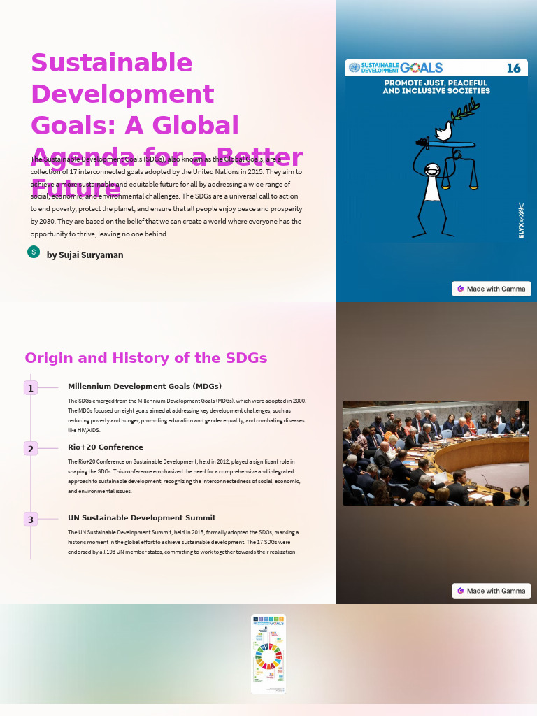 Sustainable Development Goals A Global Agenda For A Better Future | PDF ...