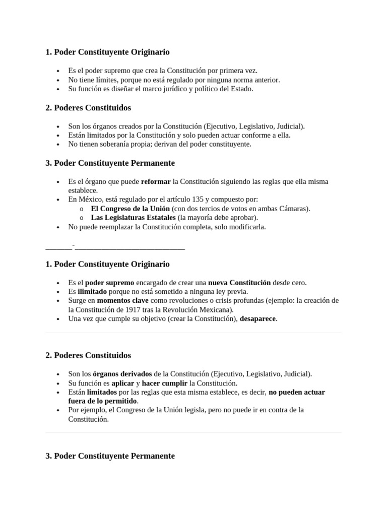 poder constituyente 4 dummies | PDF | Constitución | Legislatura