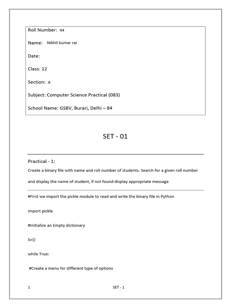 Set - 1.pdf | PDF | System Software | Computer Science