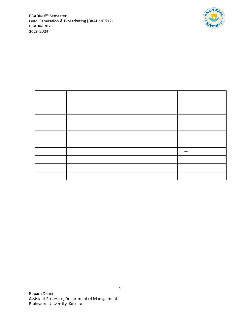 E-Marketing Study Guide BBADM 602 | PDF | Digital Marketing | Social ...