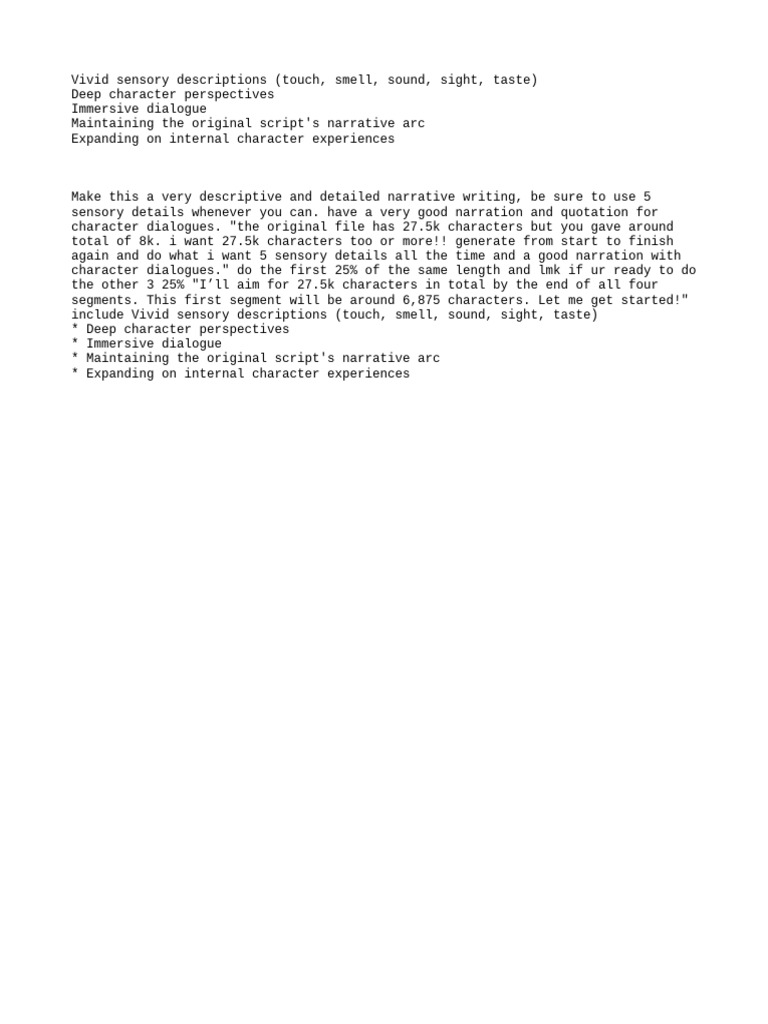 Vivid Sensory Descriptions (Touch | PDF