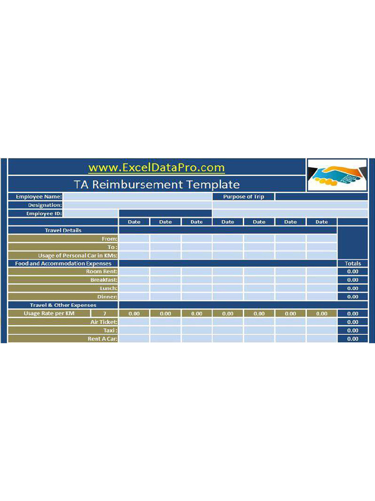 TA Reimbursement Template 1 | PDF