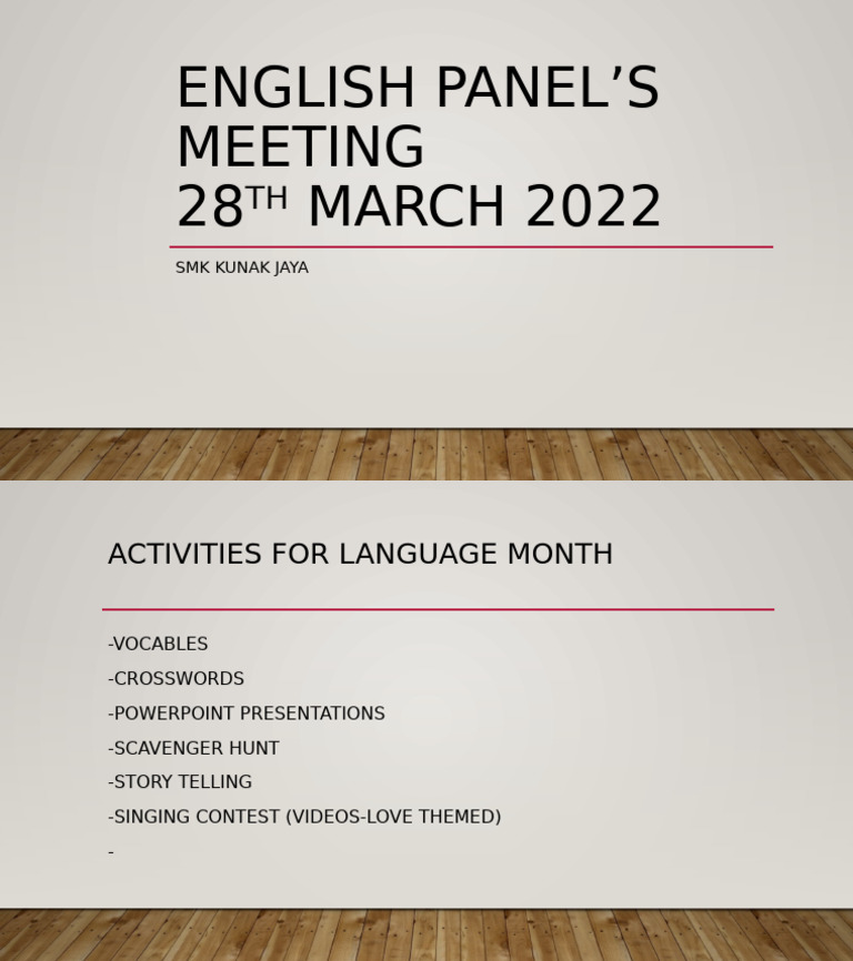 ENGLISH PANEL 2022 | PDF