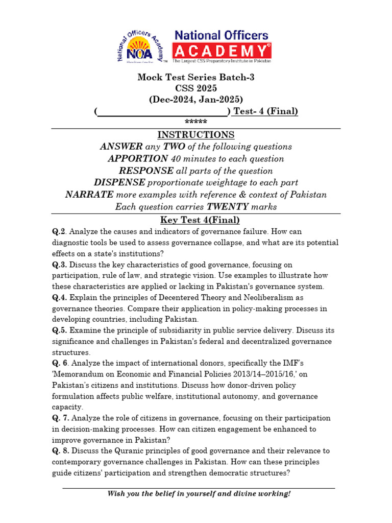 Key-GPP-Dec-4 (F) - Series 3 CSS 2025 | PDF