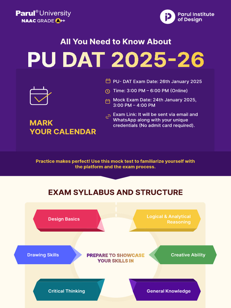 PU DAT 2025-26: All You Need To Know About | PDF