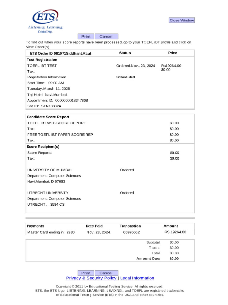 Siddhant TOEFL final | PDF