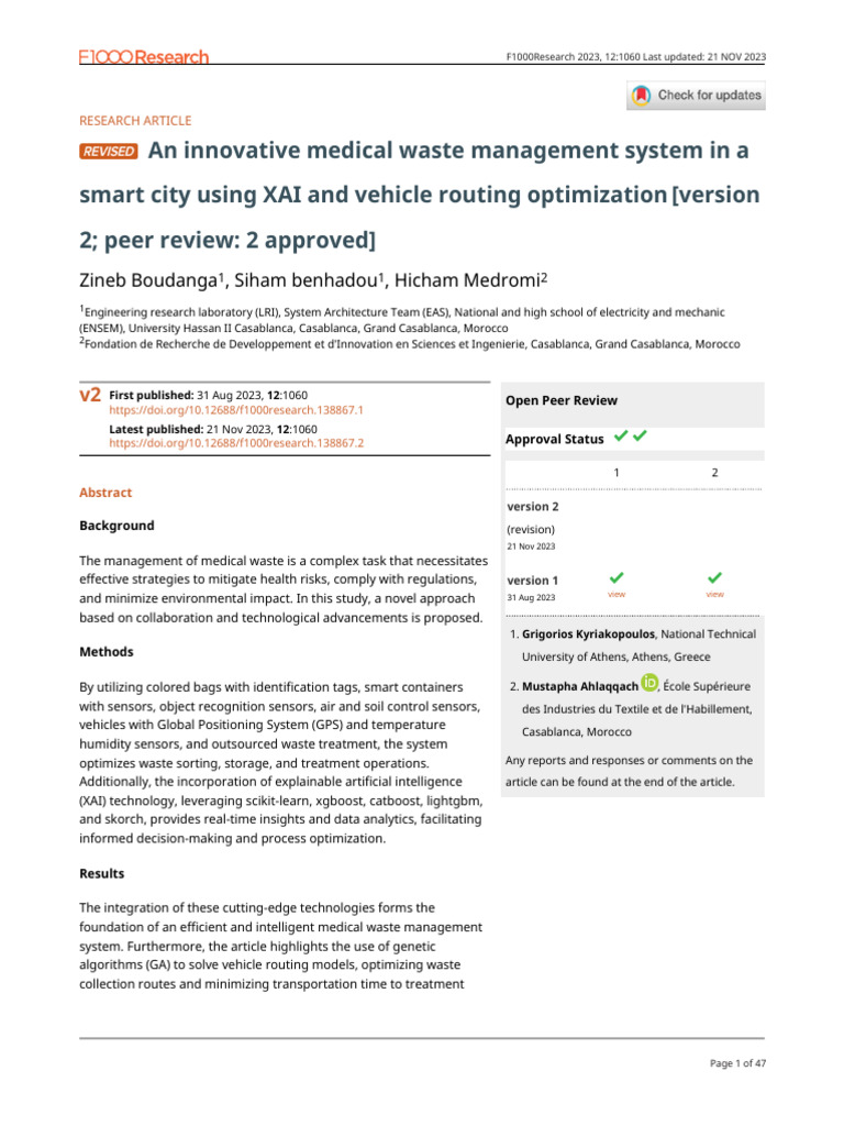 Innovative Medical Waste Management System | PDF | Receiver Operating ...
