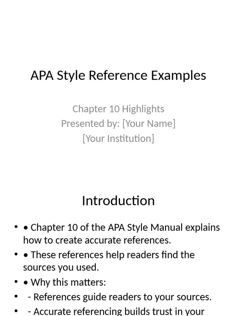 APA Style Reference Guidelines | PDF | Apa Style | Citation