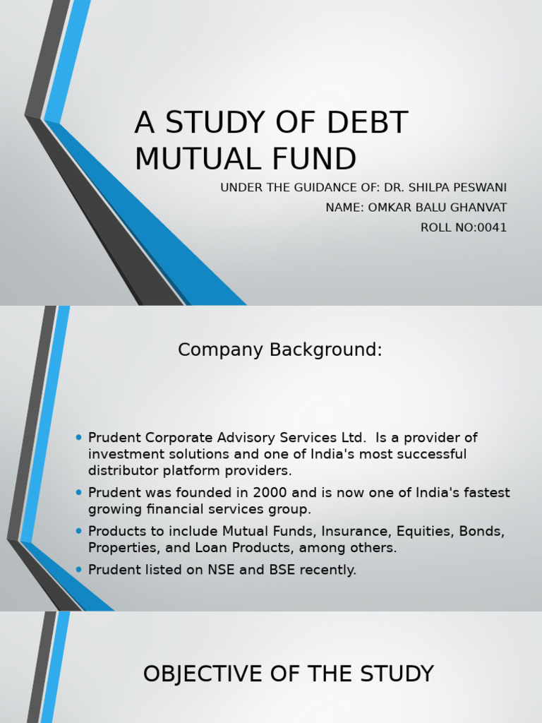 Study of Debt Mutual Funds | PDF | Mutual Funds | Investing