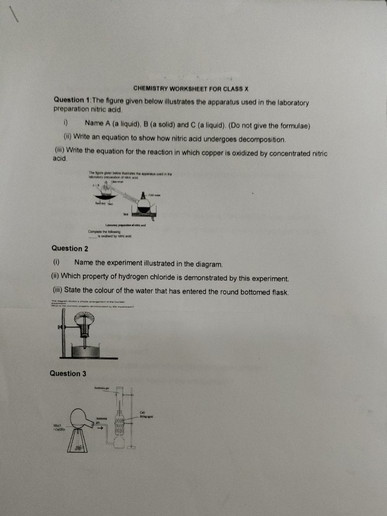 Chemsitry Diagram Based Questions | PDF | Applied And Interdisciplinary ...