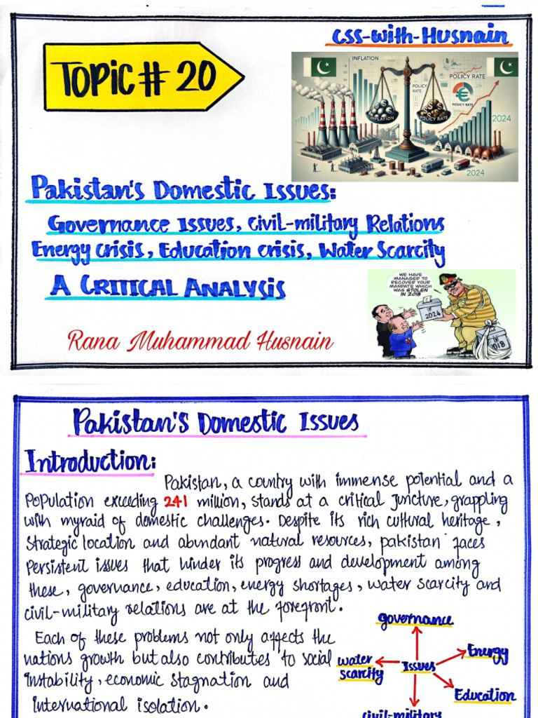 Pak Domestic Issues 20 | PDF