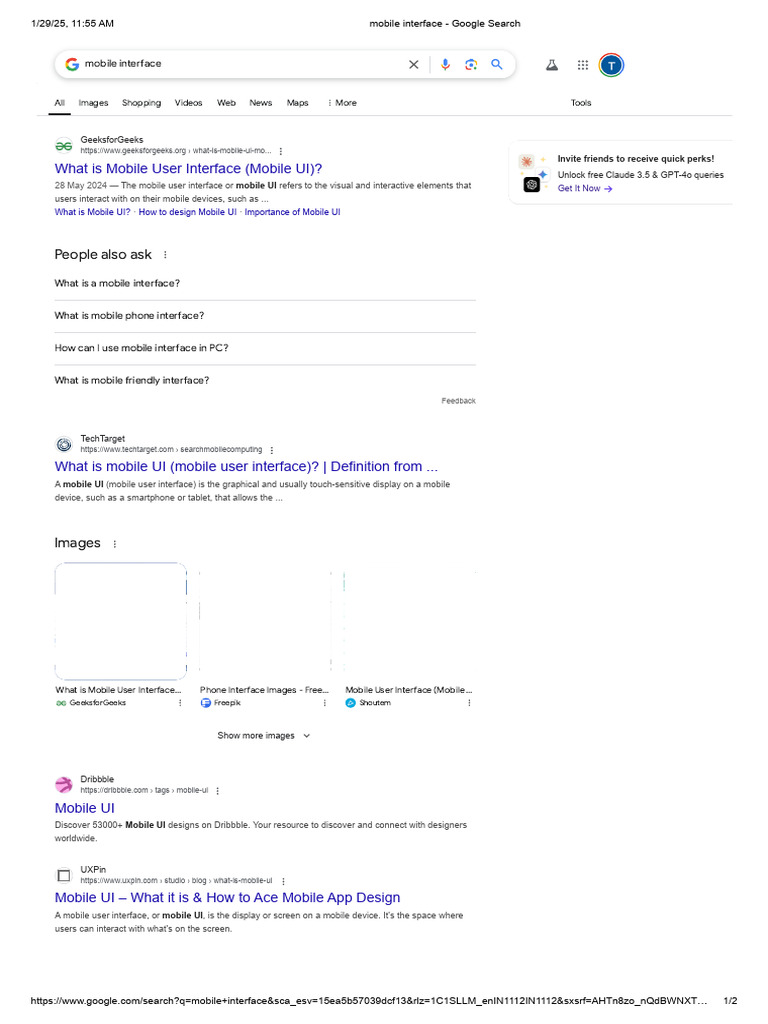 Mobile Interface Pdf User Interface Mobile App