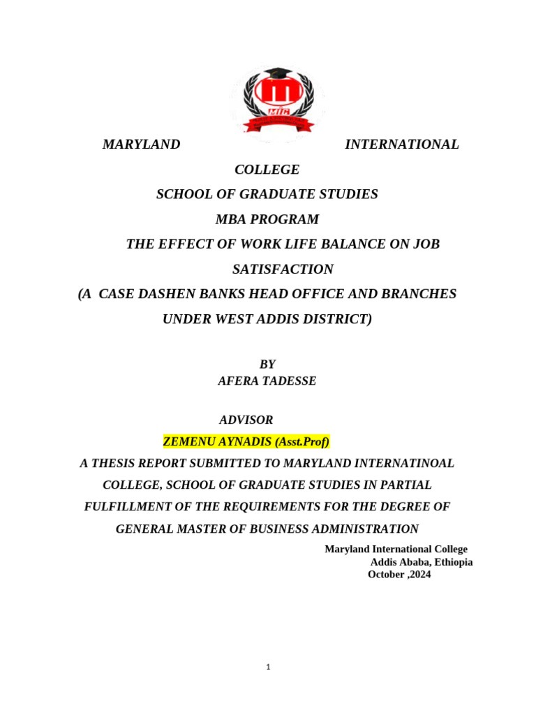 Afera Final Reaserch Documents (2024) | PDF | Job Satisfaction | Employment