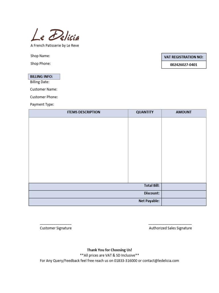 Updated Manual Invoice Format | PDF