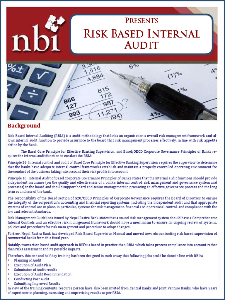 Risk Based Internal Auditing Training | PDF | Internal Control ...