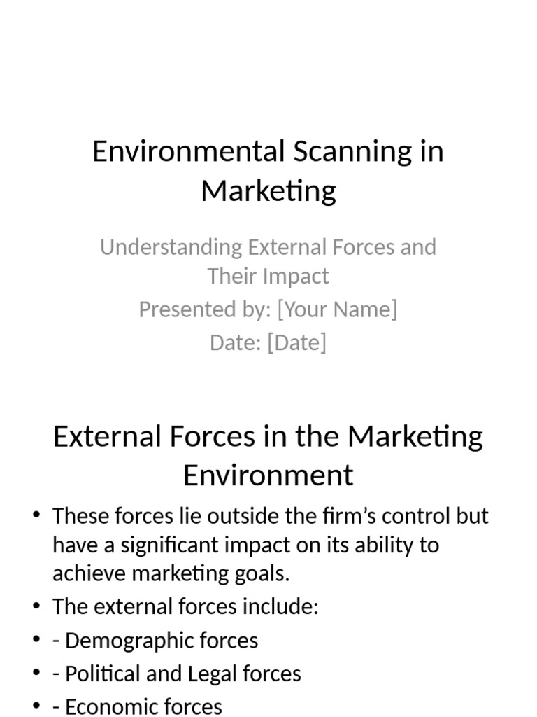 Environmental Scanning in Marketing | PDF | Economics | Marketing