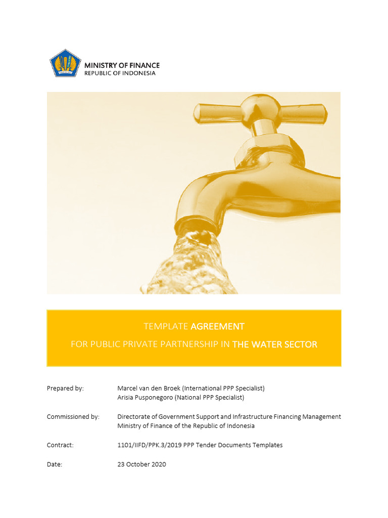 Water Sector PPP Template Guide | PDF | Public–Private Partnership ...