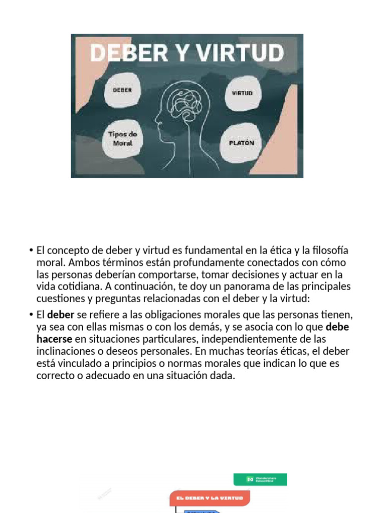 El Deber y La Virtud I y II BGU FILOS. | PDF