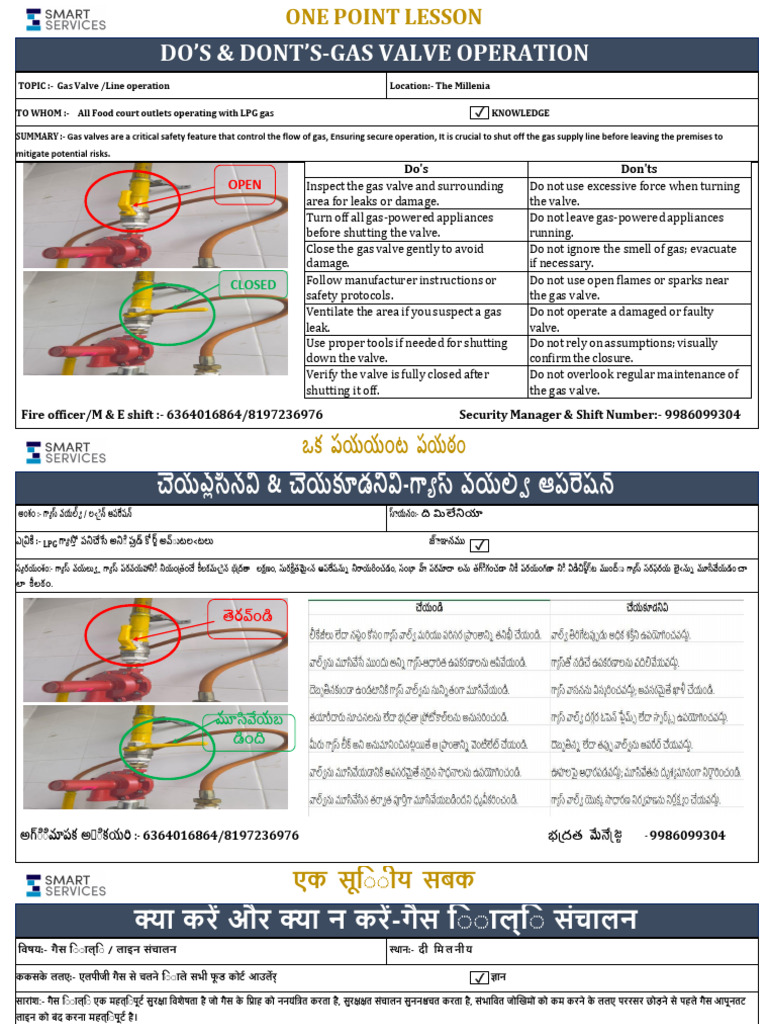 Gas Valve Operations | PDF