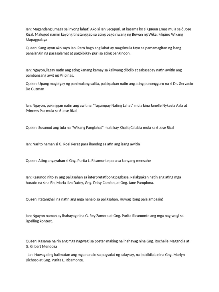 Filipno Wikang Mapagpalaya | PDF