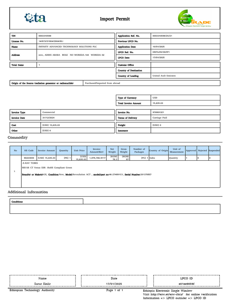 SPO607 Radiation Permit | PDF | Economies