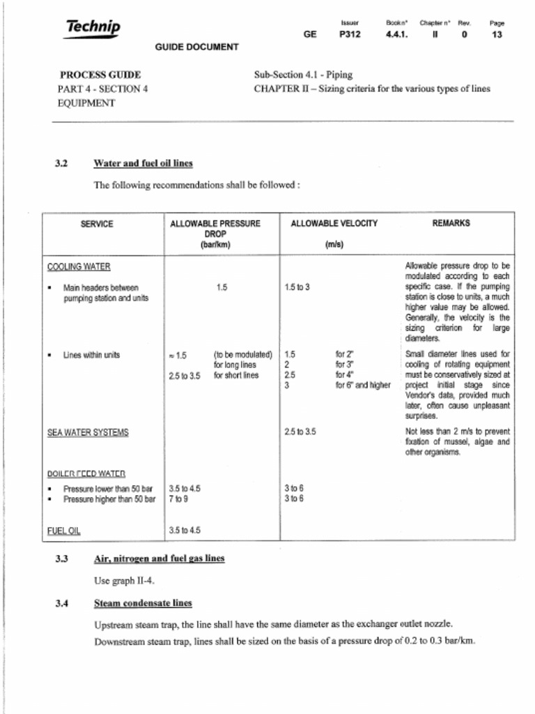 Pages From Piping - Sizing Criteria For The Various Types of Lines | PDF
