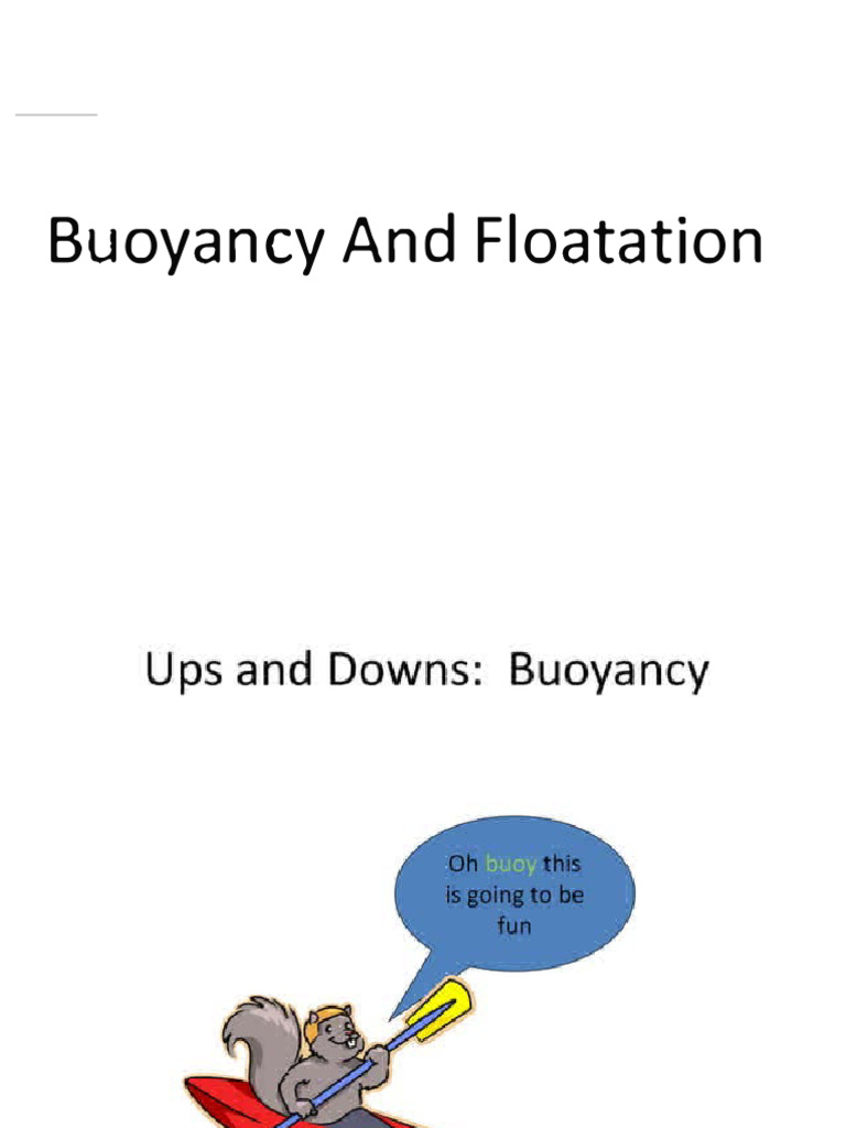 Buoyancy Floatation | PDF