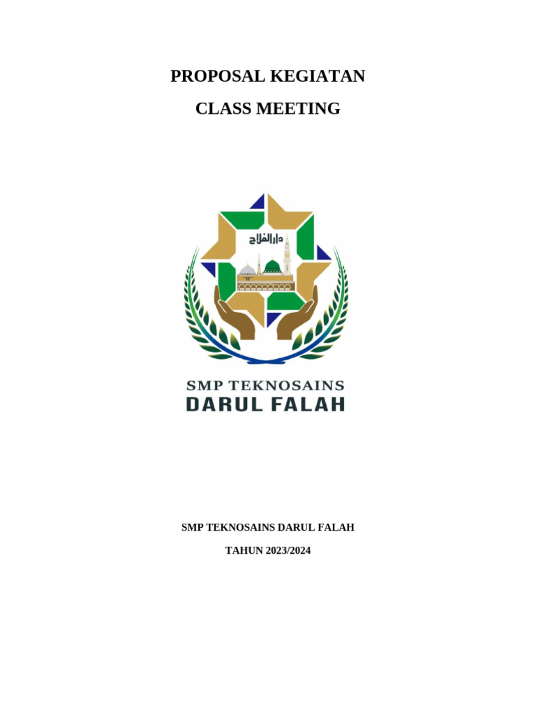 Proposal Classmeet 2024 SMP | PDF