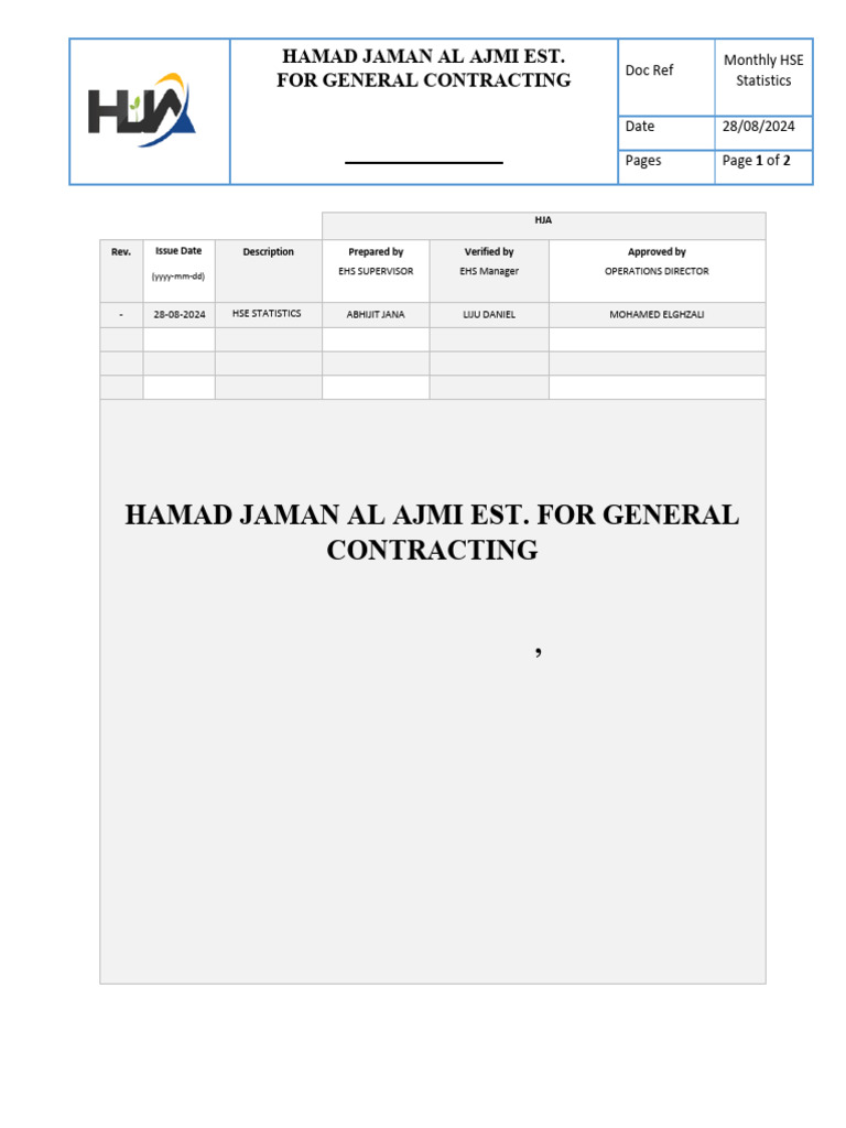 HSE Statistics | PDF