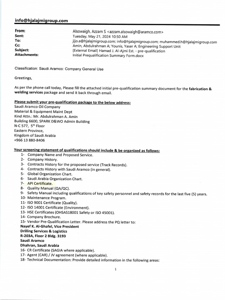 Drilling Pre Qualification | PDF
