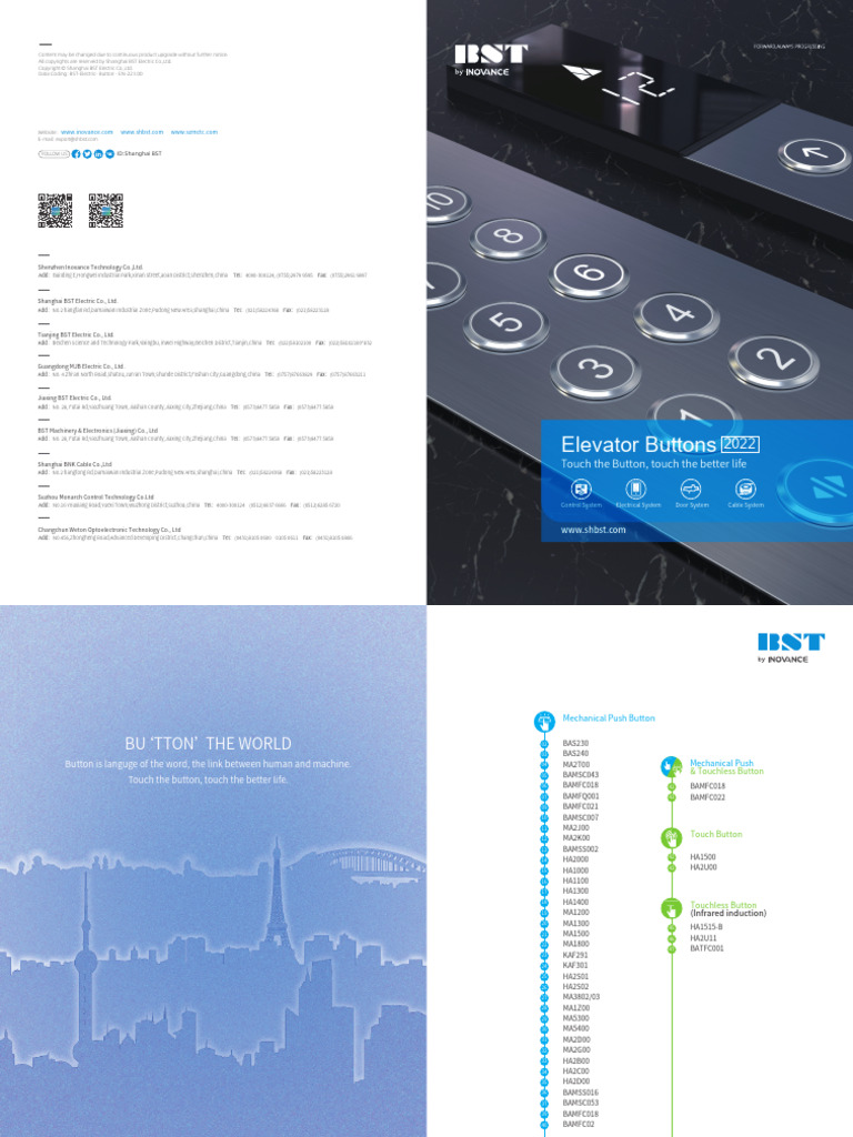 Elevator Buttons: ID:Shanghai BST | PDF | Mechanical Engineering | Manufactured Goods