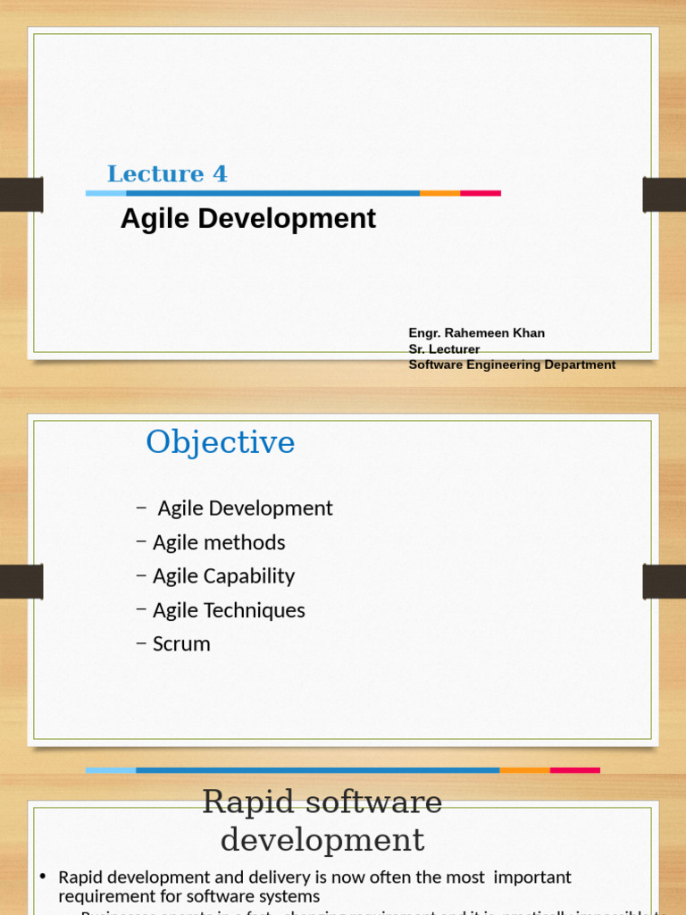 Lec 4 Agile 13032024 105727pm | PDF | Scrum (Software Development) | Agile Software Development