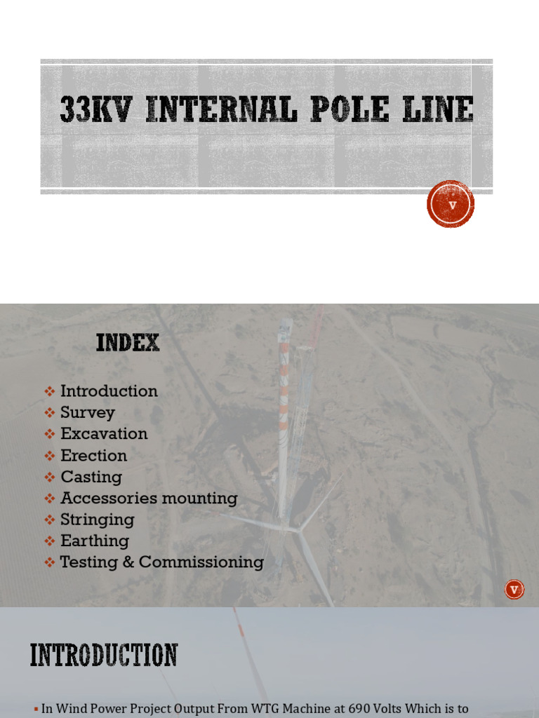 33KV Internal Pole Line Presentation | PDF | Electrical Engineering ...