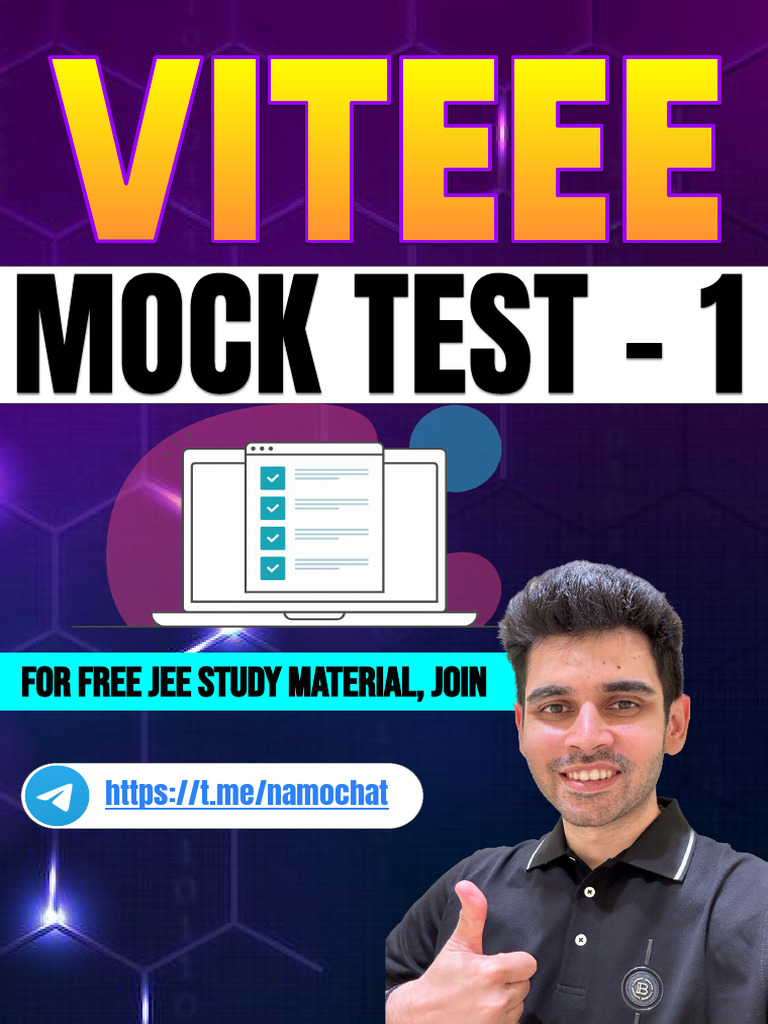 (VITEEE) - Mock Test 1 - 14th Apr | PDF | Physical Sciences | Natural ...