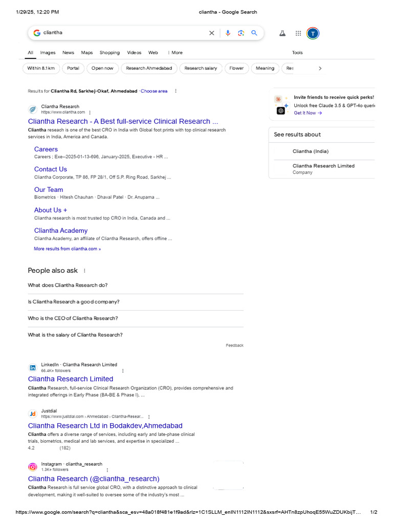 Cliantha Research Overview | PDF