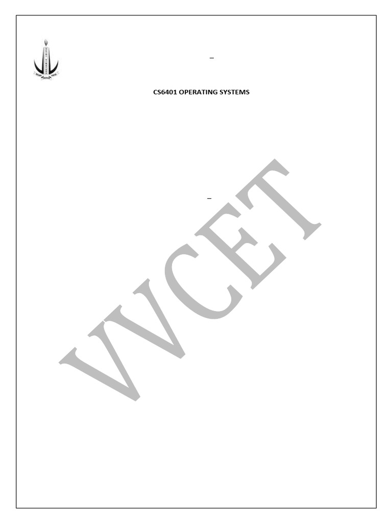 CS6401-Operating Systems | PDF | Scheduling (Computing) | Process ... CS6401-Operating Systems | PDF | Scheduling (Computing) | Process ...