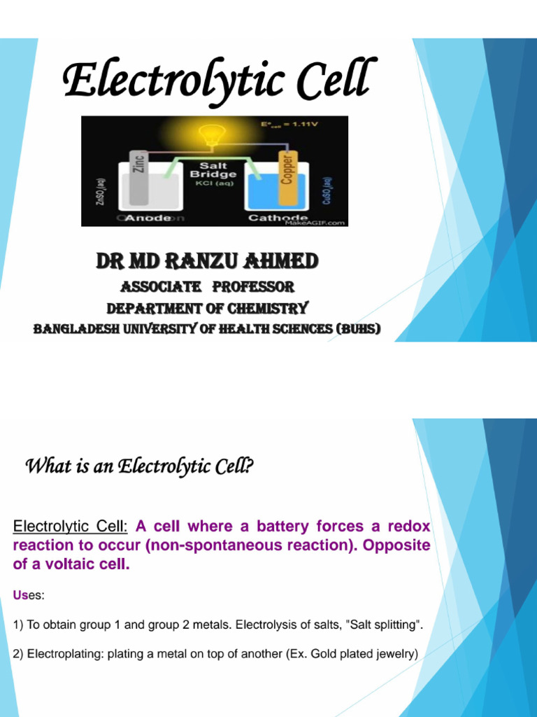 Electrolytic Cell | PDF