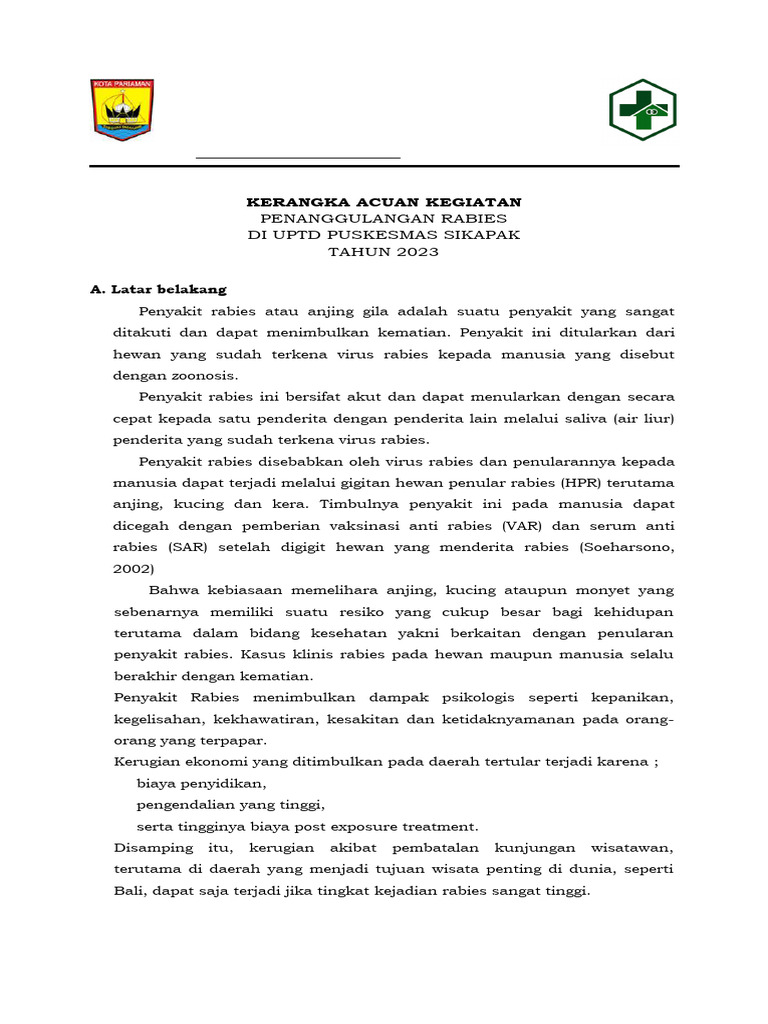 KAK RABIES Rev | PDF