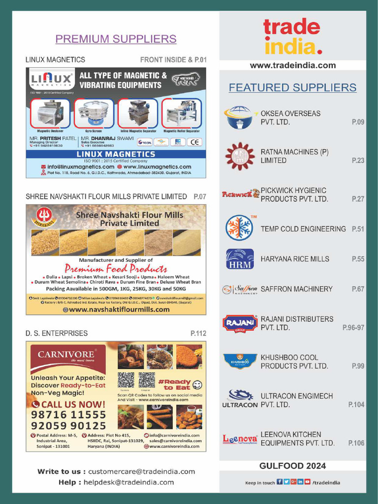 Gulfood 2024 Samples | PDF