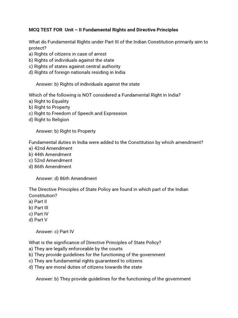 IC Chapter 2 Fundame Ntal Rights and Directive Principles | PDF