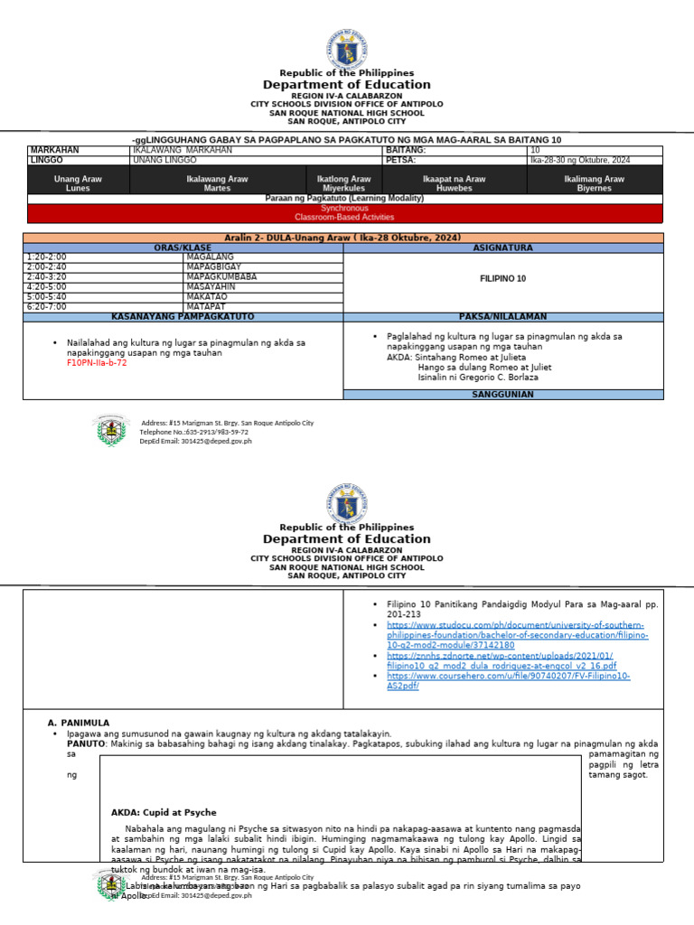 WLP-WEEK-Q2- ARALIN 2 DULA edited new | PDF