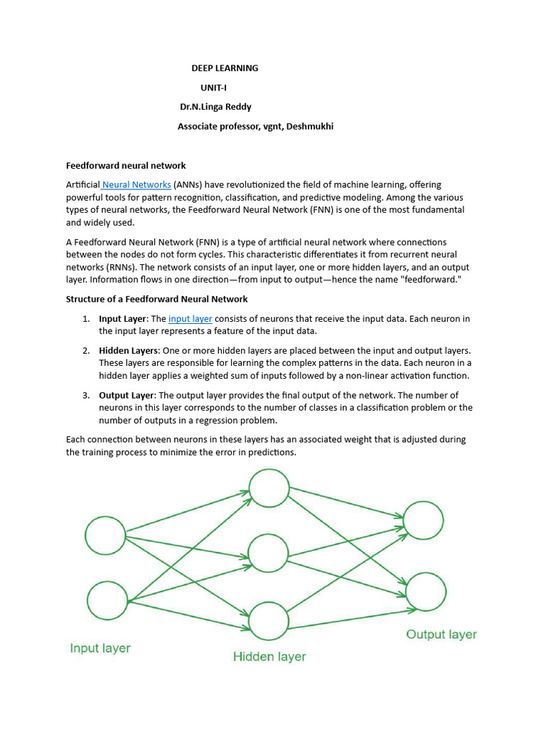 DL UNIT-I | PDF | Loss Function | Deep Learning
