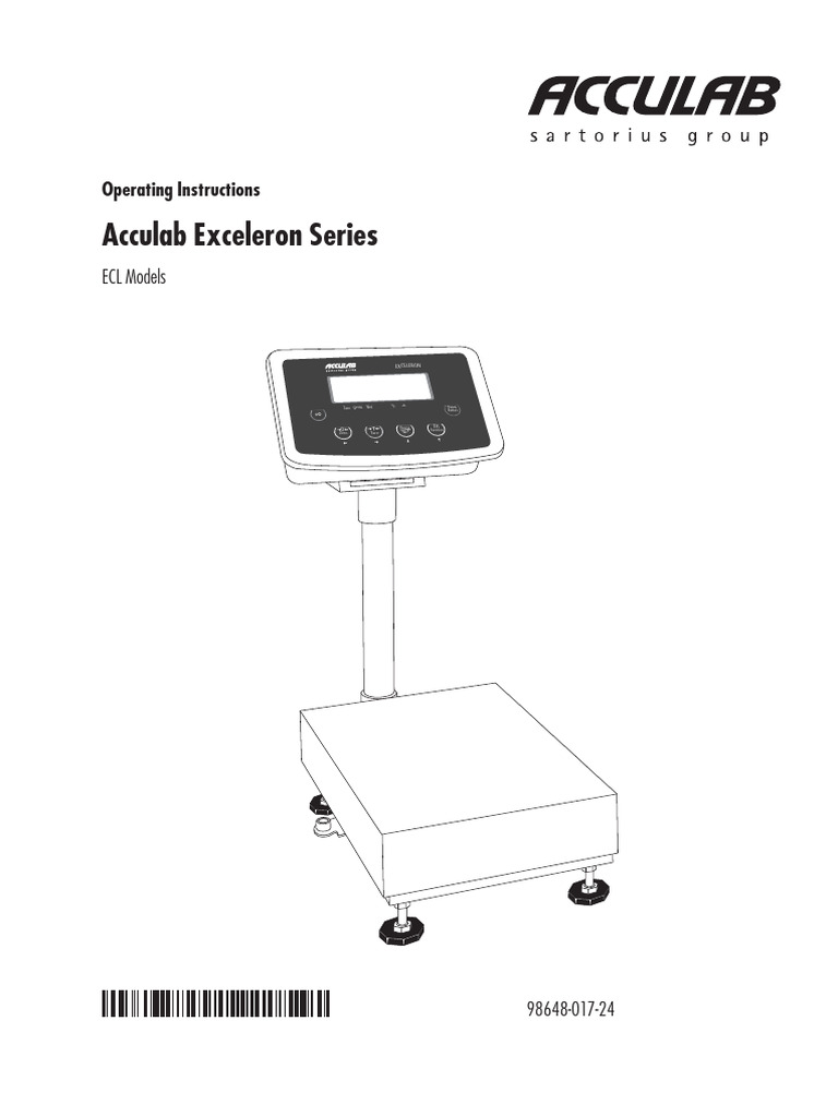 Acculab Exceleron Manual | PDF | Electrical Engineering | Electricity